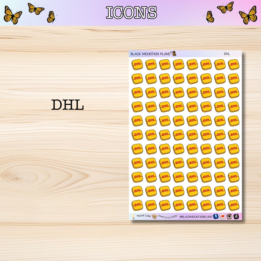 DHL LOGO || Planner Icon Stickers || Deco and Functional Stickers - Etsy