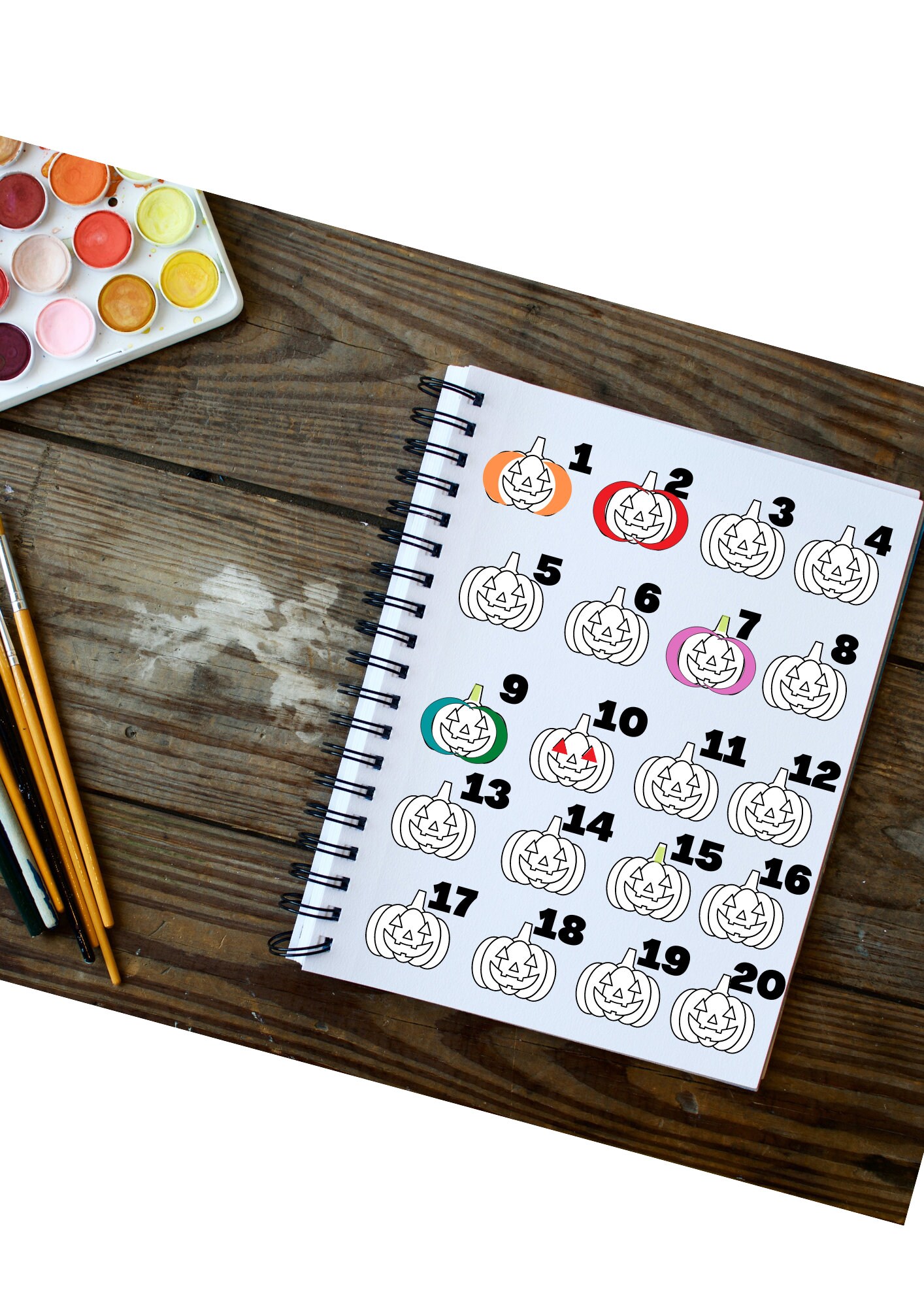 Count With Pumpkins Halloween Printable Numbers 1 to 20 - Etsy