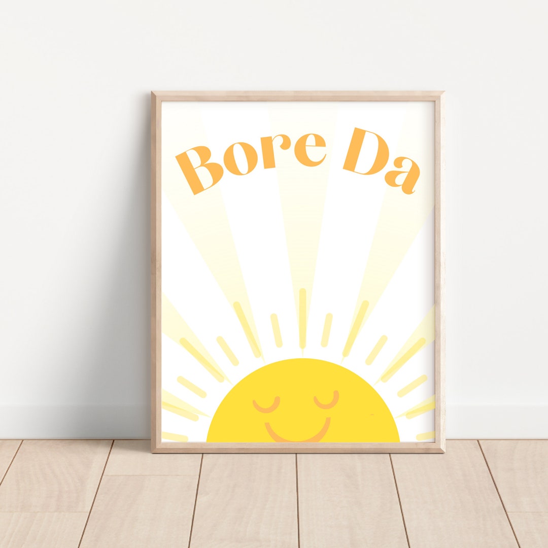 Bore Da Print (welsh - Good Morning) Nursery Art, Cute Nursery Decor ...
