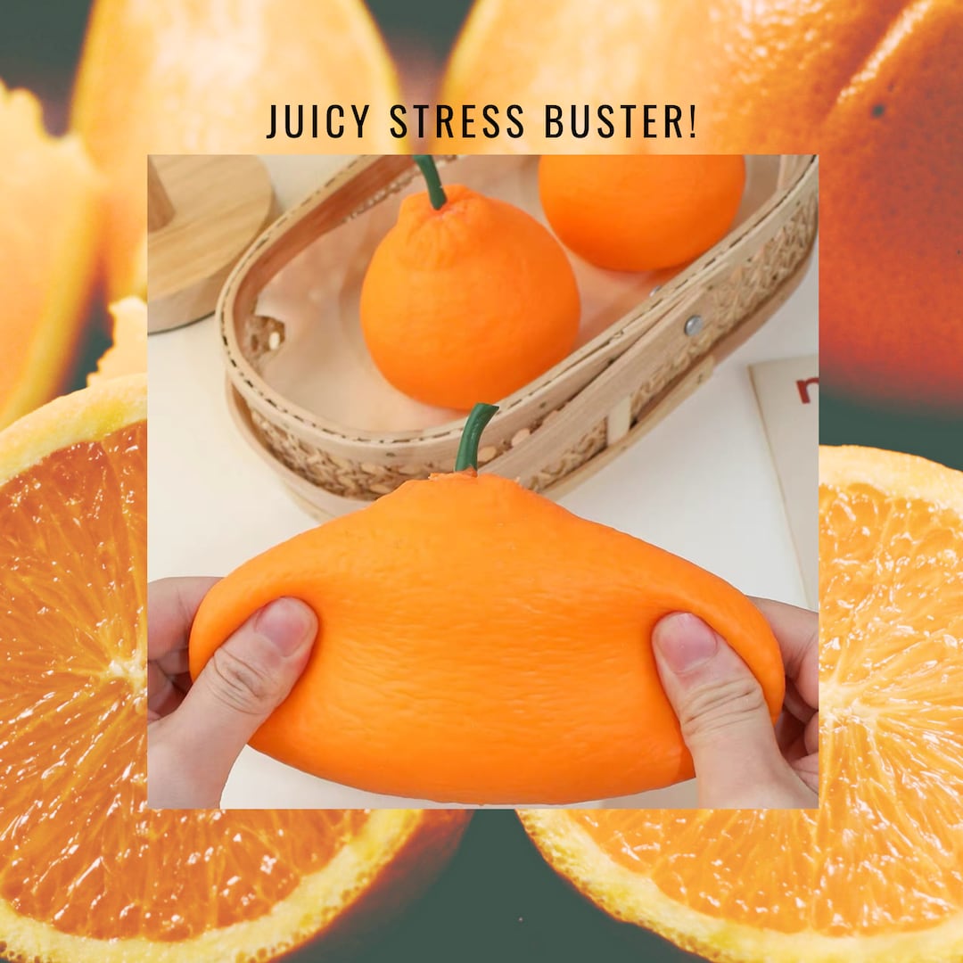 Citrus Stress Ball Fruit Squeeze Toy Cute Stress Toy - Etsy