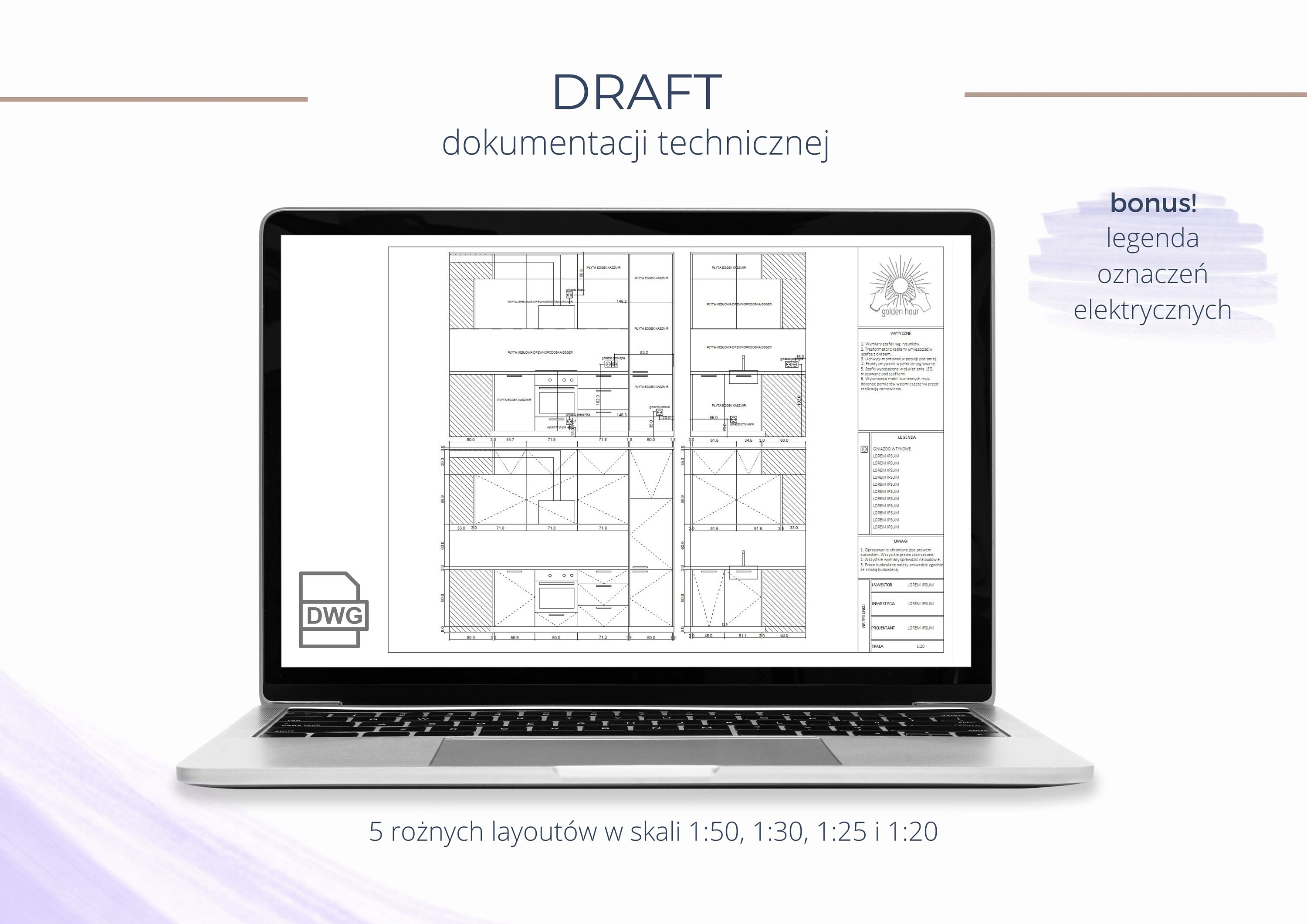 Layout DRAFT DWG Technical Documentation - Etsy