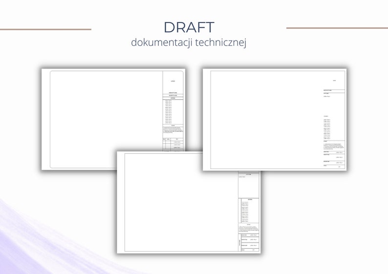 Layout DRAFT DWG Technical Documentation - Etsy