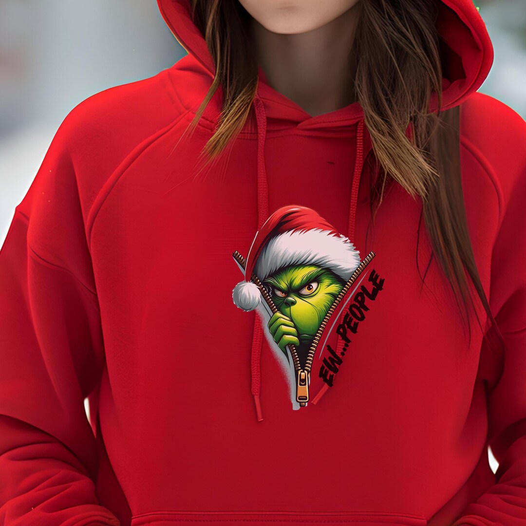 Funny Grinch Hoodie, Unisex Sweatshirt for Christmas, Holiday Gift ...