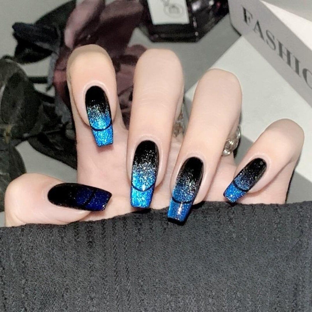 Fantasy Starry Sky Nails/ Handmade Press on Nails/ Shining - Etsy