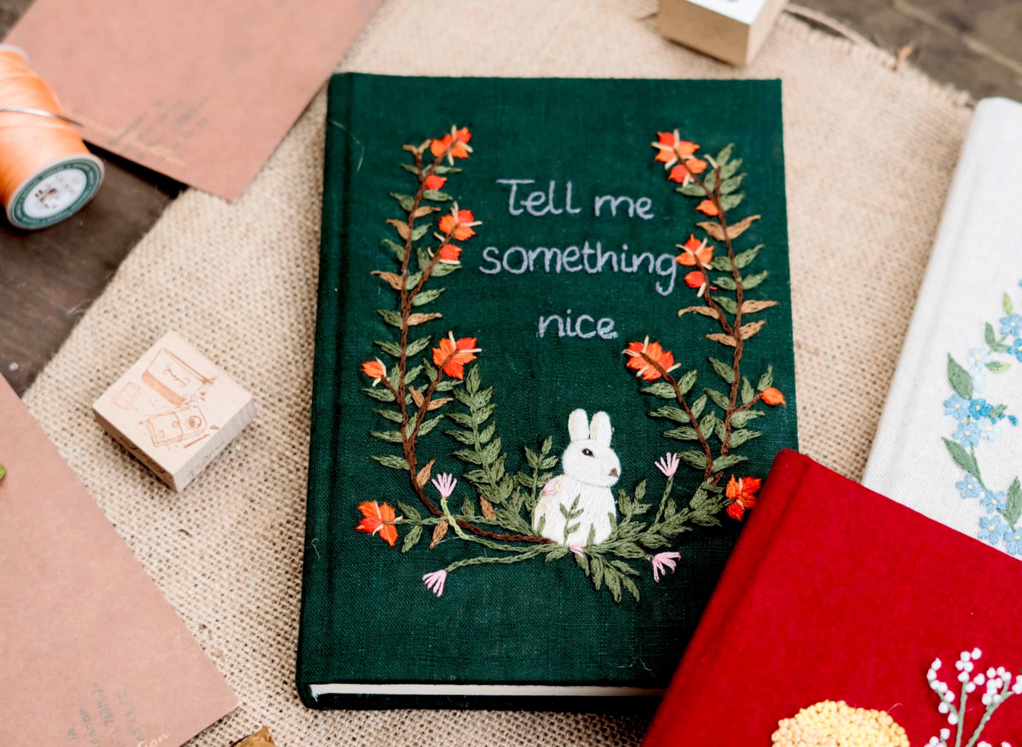 Personalized Embroidery Notebooks/journal A5, Floral Designs, Custom ...