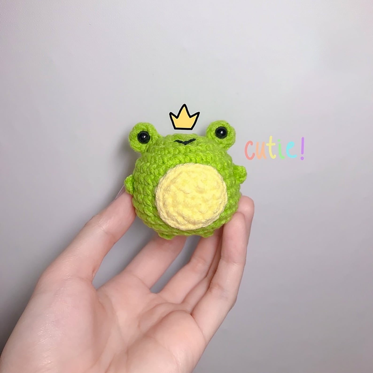 Crochet Frog Keychain, Handmade Frog Keyring, Mini Froggy Keychain ...