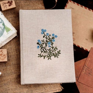 Personalized Embroidery Notebooks/journal A5, Floral Designs, Custom ...