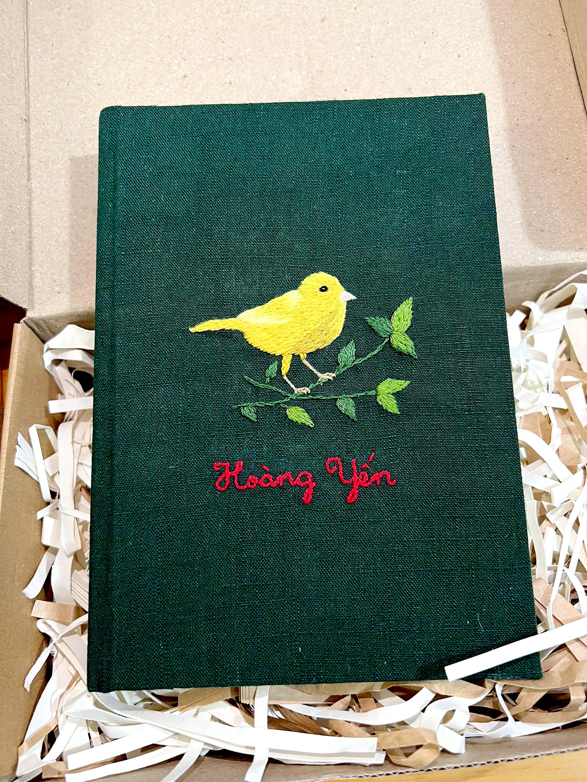 Personalized Daisy Flowers Embroidery Notebooks/journal A5, Floral ...