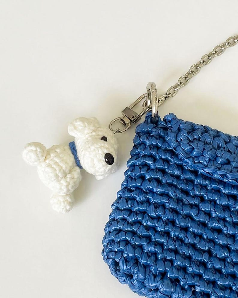 Crochet Cute Dog Keychain, Custom Crochet Dog, Mini Crochet Amigurumi ...