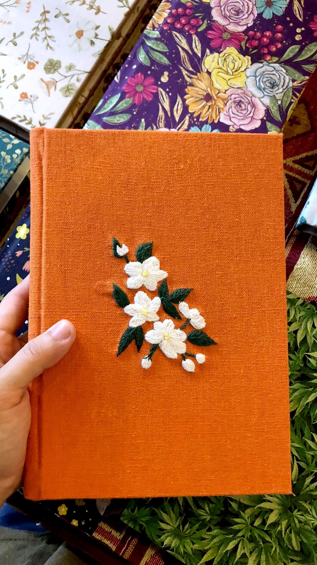 Personalized Daisy Flowers Embroidery Notebook/journal A5, Floral ...