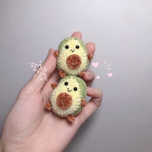 Crochet Cute Avocado Keychain, Buy 2 Get 1, Handmade Avocado Keychain ...