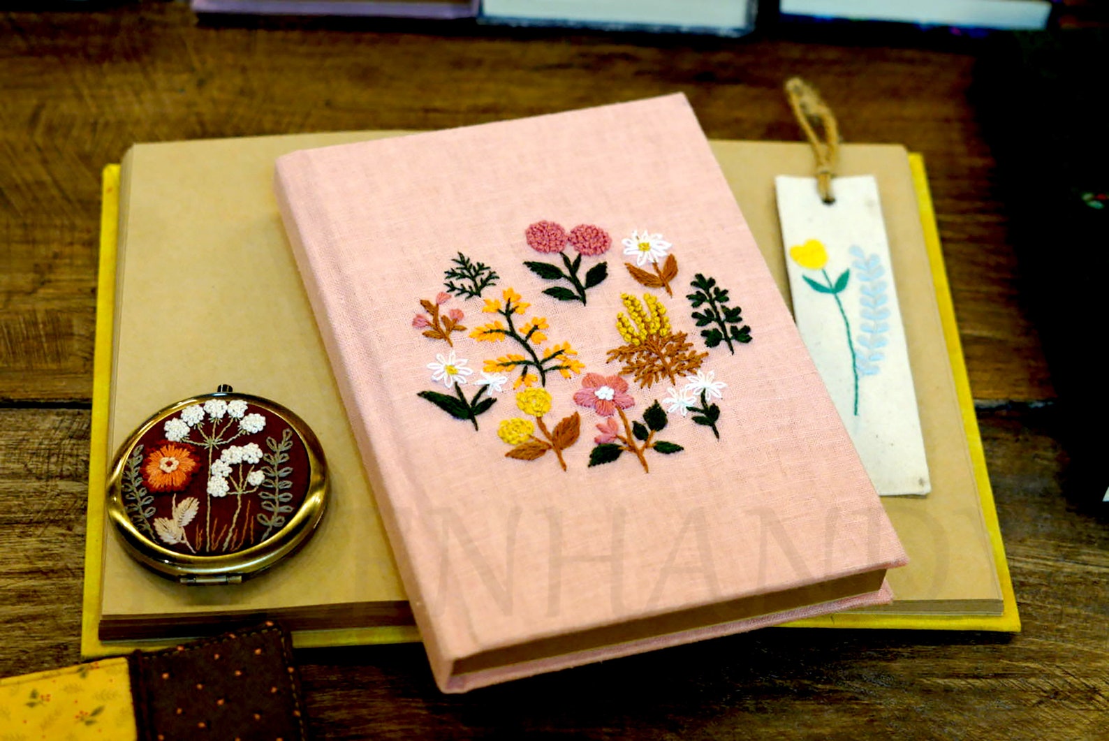 Personalized Flowers Embroidery Notebooks/journal A5, Floral Designs ...
