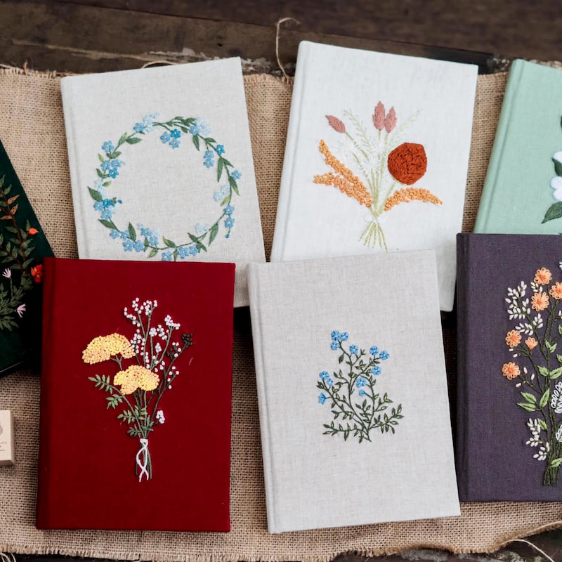 Embroidered Notebook - Etsy