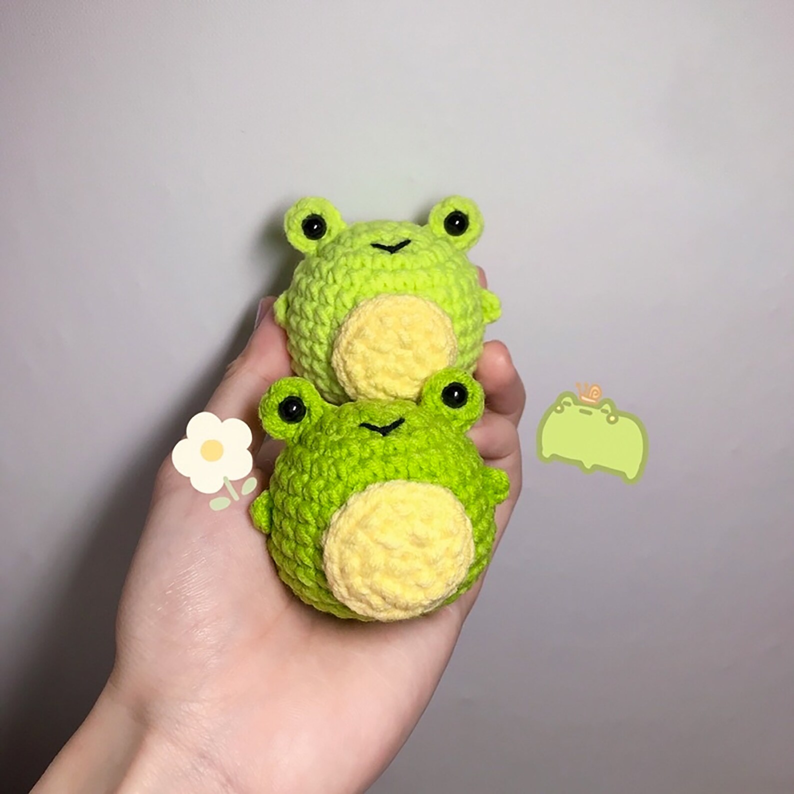 Crochet Frog Keychain, Handmade Frog Keyring, Mini Froggy Keychain ...