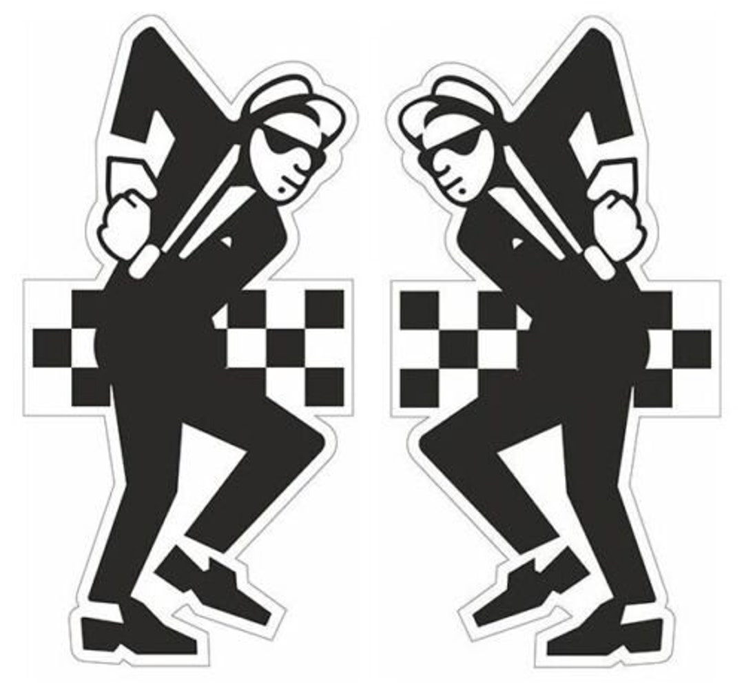 Stickers Vinyl Ska Dancers Window Laptop Car Wall Walt Retro 2 Tone ...