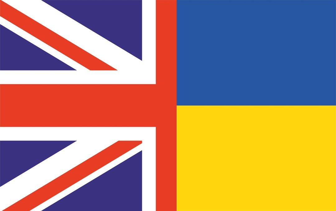 Vinyl Stickers Gb Ukraine Flag Ukranian British Car Window Bumper Wall