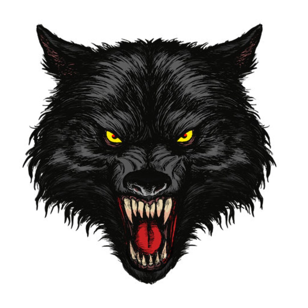 Stickers Werewolf Wolf Head - Vinyl Laptop Car Bumper Decal Werewolf ...