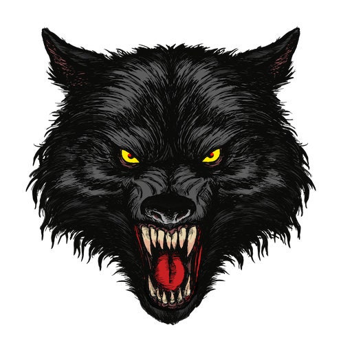 Stickers Werewolf Wolf Head - Vinyl Laptop Car Bumper Decal Werewolf ...