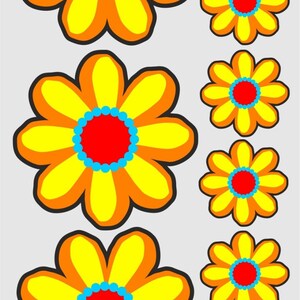 Car Decal Flowers Kit Large Laminated Glossy Stickers - X9 Contoured ...