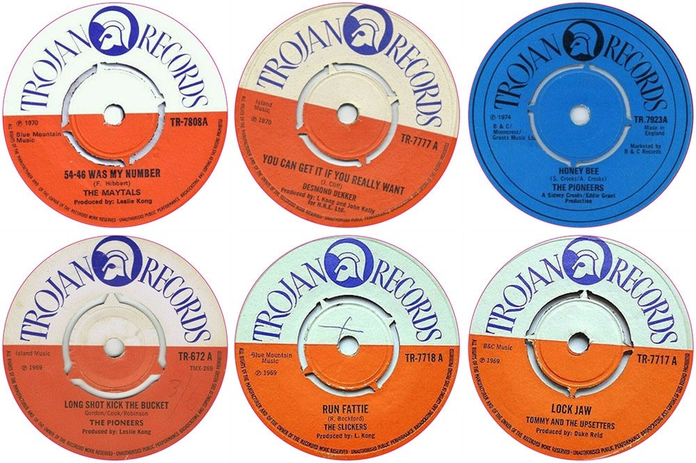 Stickers Vinyl Reggae Record Labels 6x85mm Retro Laptop Ska Skinhead ...