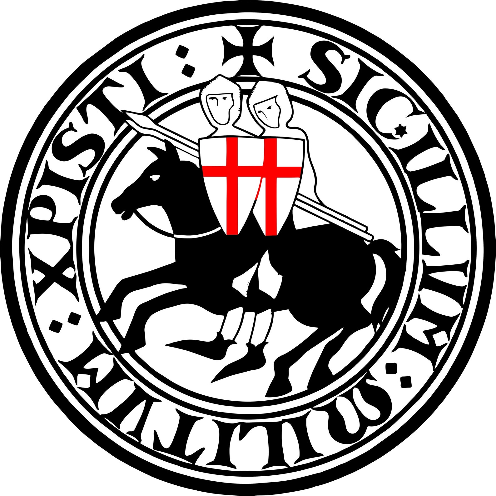 Circular Vinyl Stickers Knights Templar Car Van Window Laptop Wall ...