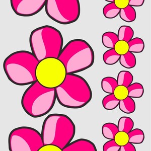 Car Decal Flowers Kit Large Laminated Glossy Stickers - X9 Contoured ...