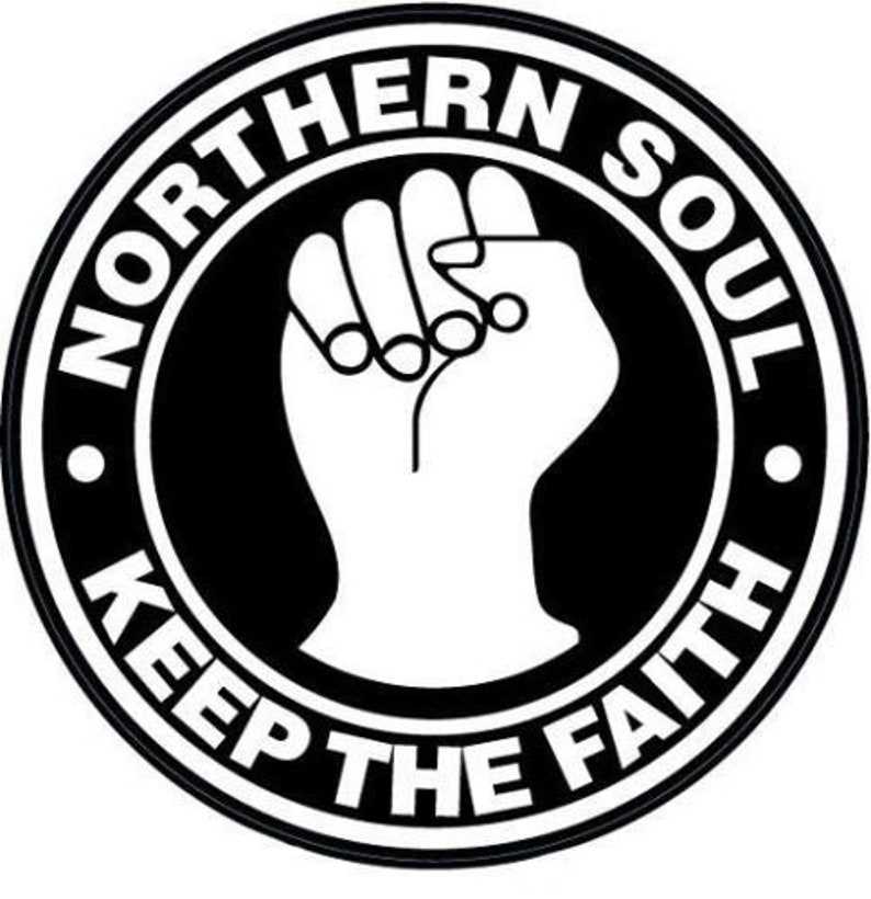 Norther Soul Circular Vinyl Stickers Keep the Faith White Fist - Etsy