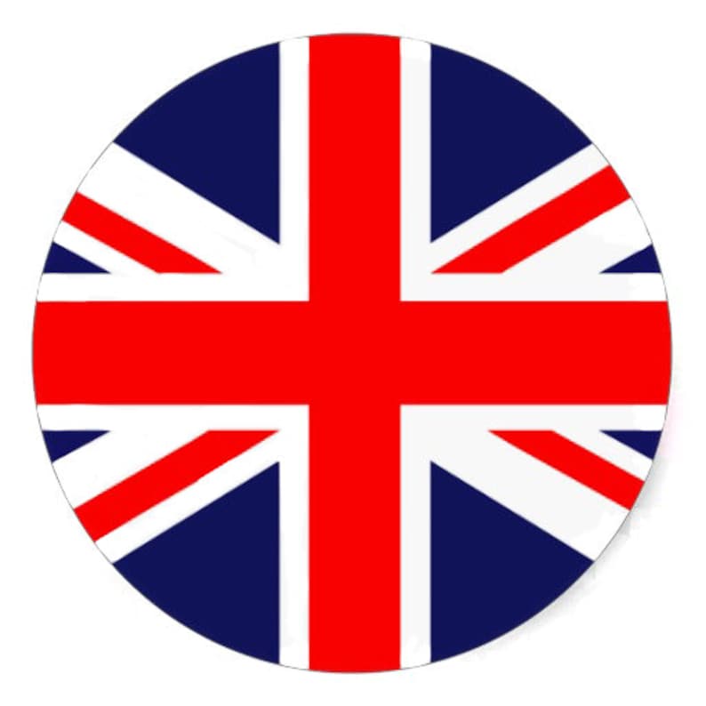 Union Jack Flag Circular Vinyl Stickers Car Van Window Laptop Wall ...
