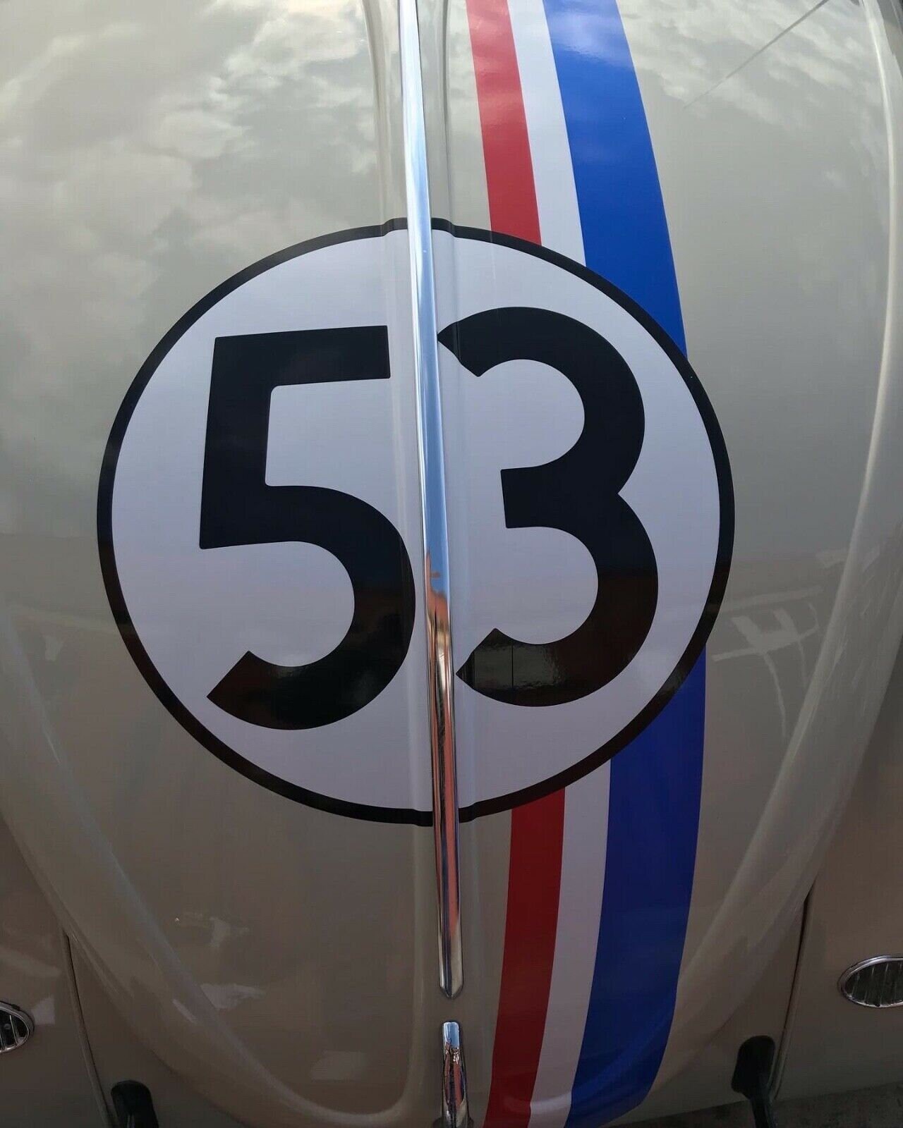 Car Decal Vinyl Laminated 445mm Herbie 53 Kit Beetle Bonnet Gumball ...