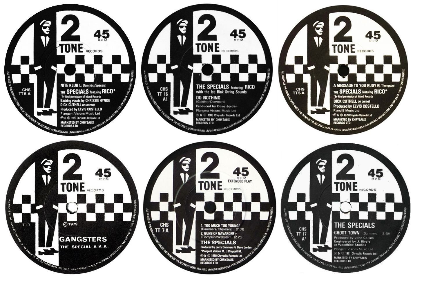 Stickers Vinyl X6 100mm Ska Record Label Retro Laptop Skinhead 1970s 2 ...