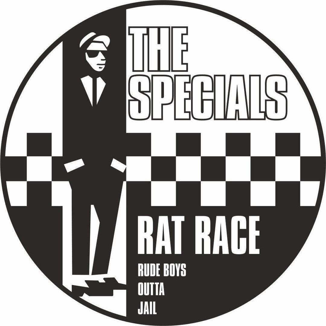 Ska Vinyl Stickers - Rat Race Skinhead Specials 2 Tone Retro Laptop ...
