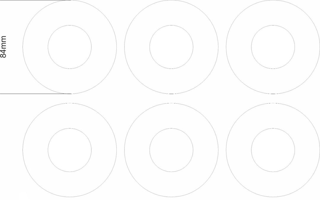 Record Label Stickers Matte Vinyl Blank Jukebox 45 - Size 7' 84mm ...