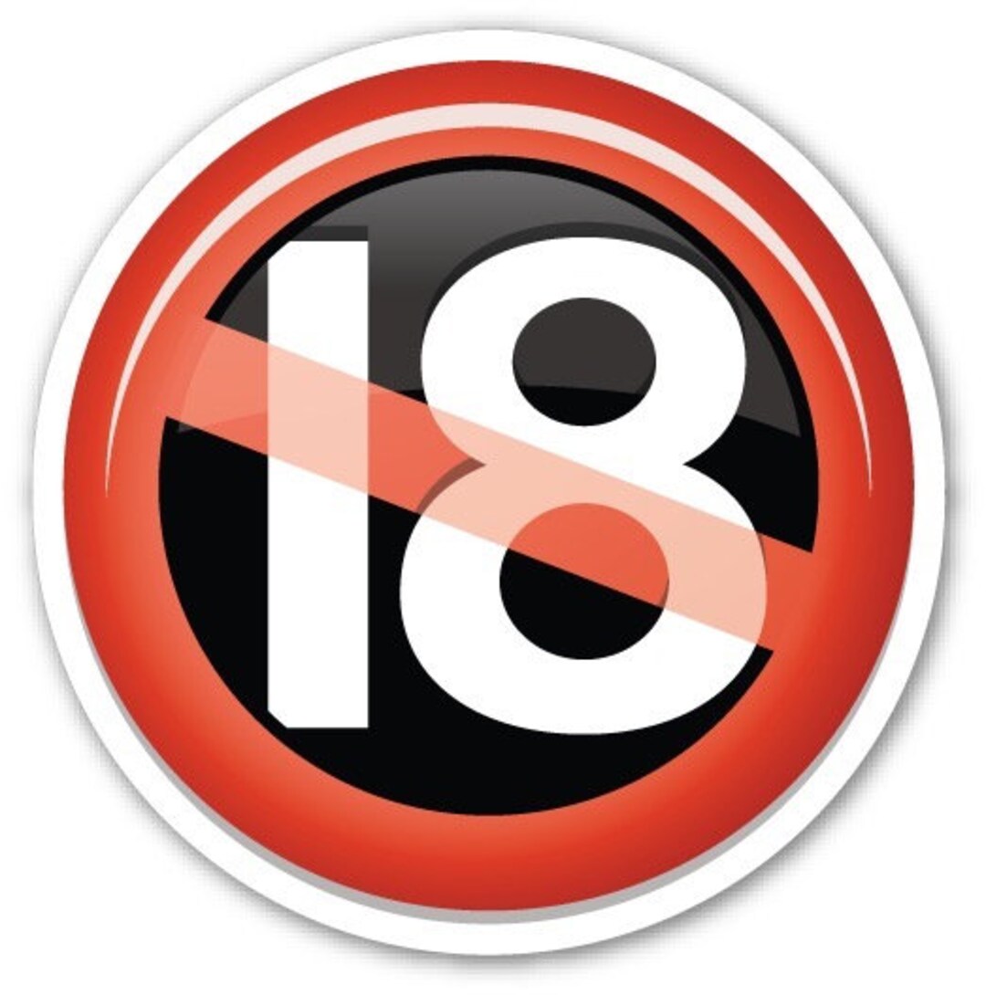 Circular Vinyl Stickers No Under 18s Show Id Warning Sign Age ...