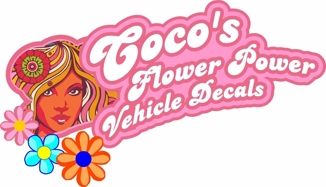 Car Wall Decal Flower Stickers (a Set of X21 Individual Stickers at ...