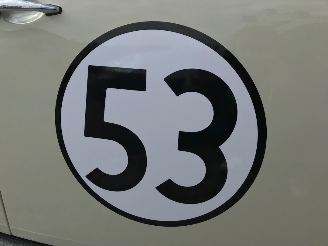 Car Decal Vinyl 415mm Herbie 53 Laminated 53 Door Gumball Lovebug Kit ...