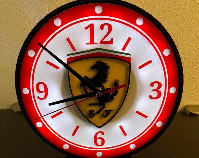 Ferrari Clock With Led Lighting - Etsy