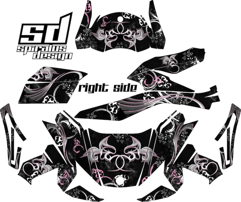 Can Am Spyder RT LTD Graphic Wrap Decal Kit Perennial 2020 & up Black ...