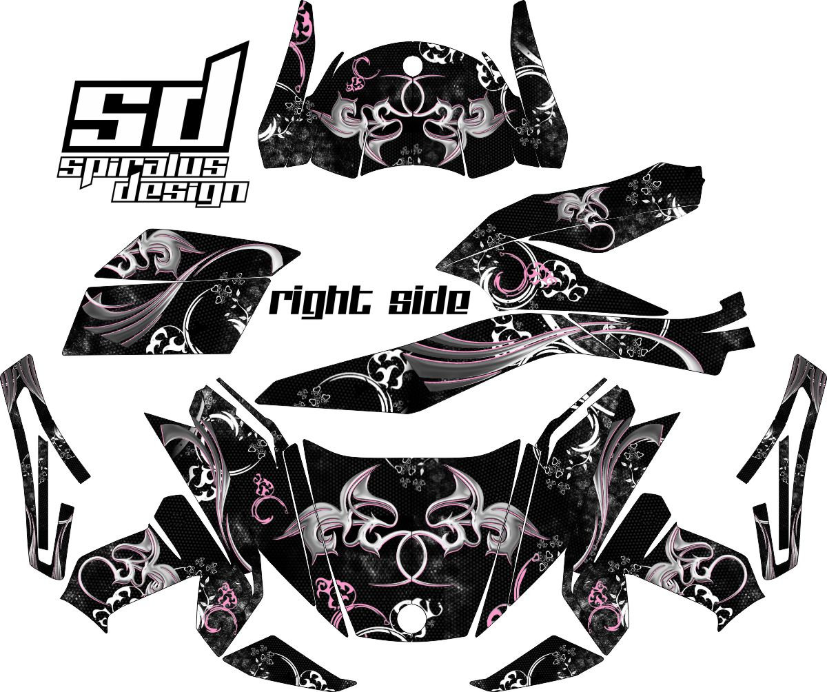 Can Am Spyder RT LTD Graphic Wrap Decal Kit Perennial 2020 & up Black ...