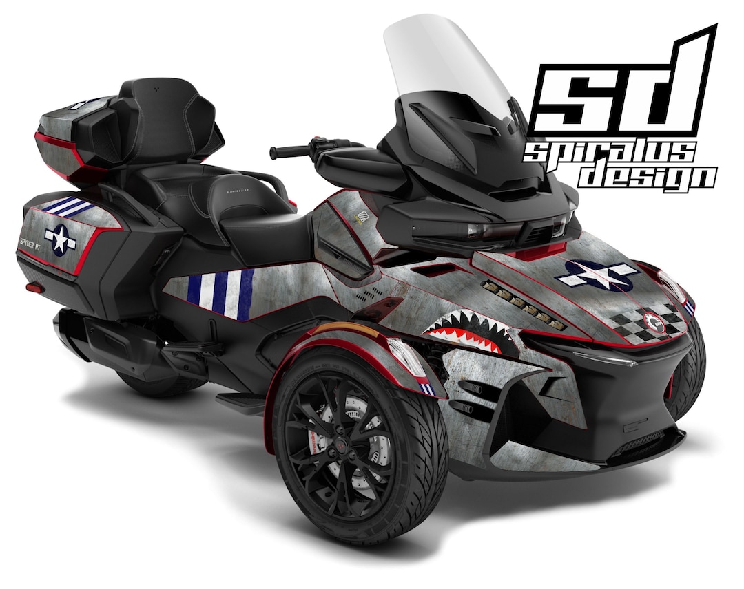 Can Am Spyder RT LTD Graphic Wrap Decal Kit Ol Warbird 2020 & Up - Etsy