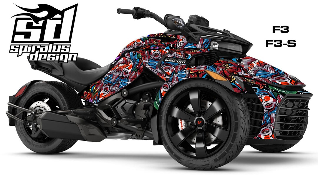 Can Am Spyder F3 F3S Decal Graphic Wrap Kit - Koi - Etsy