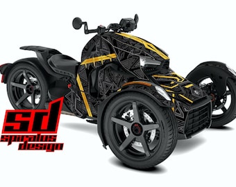 Can Am Ryker Sport Rally 600 900 Graphic Wrap Decal Kit paint Splatter ...