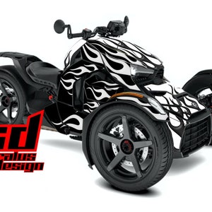Can Am Ryker Sport Rally 600 900 Graphic Wrap Decal Kit "hot Rod Flames ...