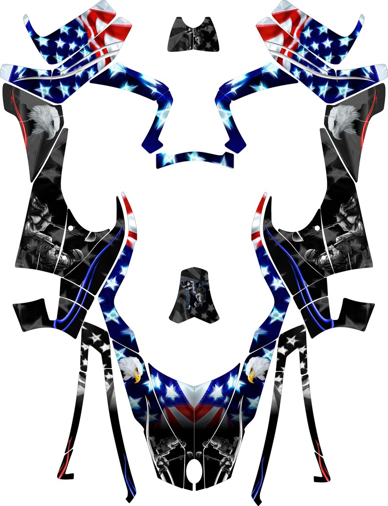 Can Am Spyder RT Limited & RTS Graphic Wrap Decal Kit USA Fallen ...