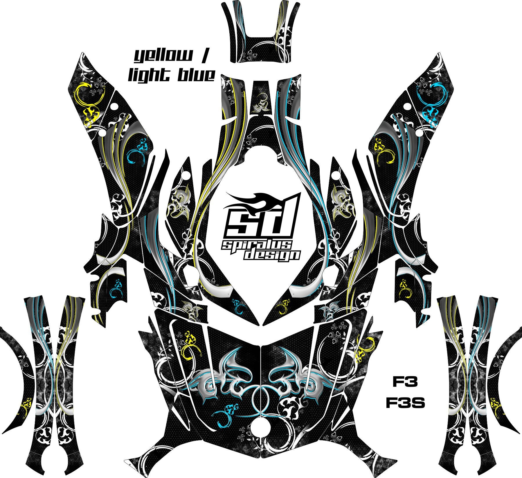 Can Am Spyder F3 F3S Decal Graphic Wrap Kit Perennial - Etsy