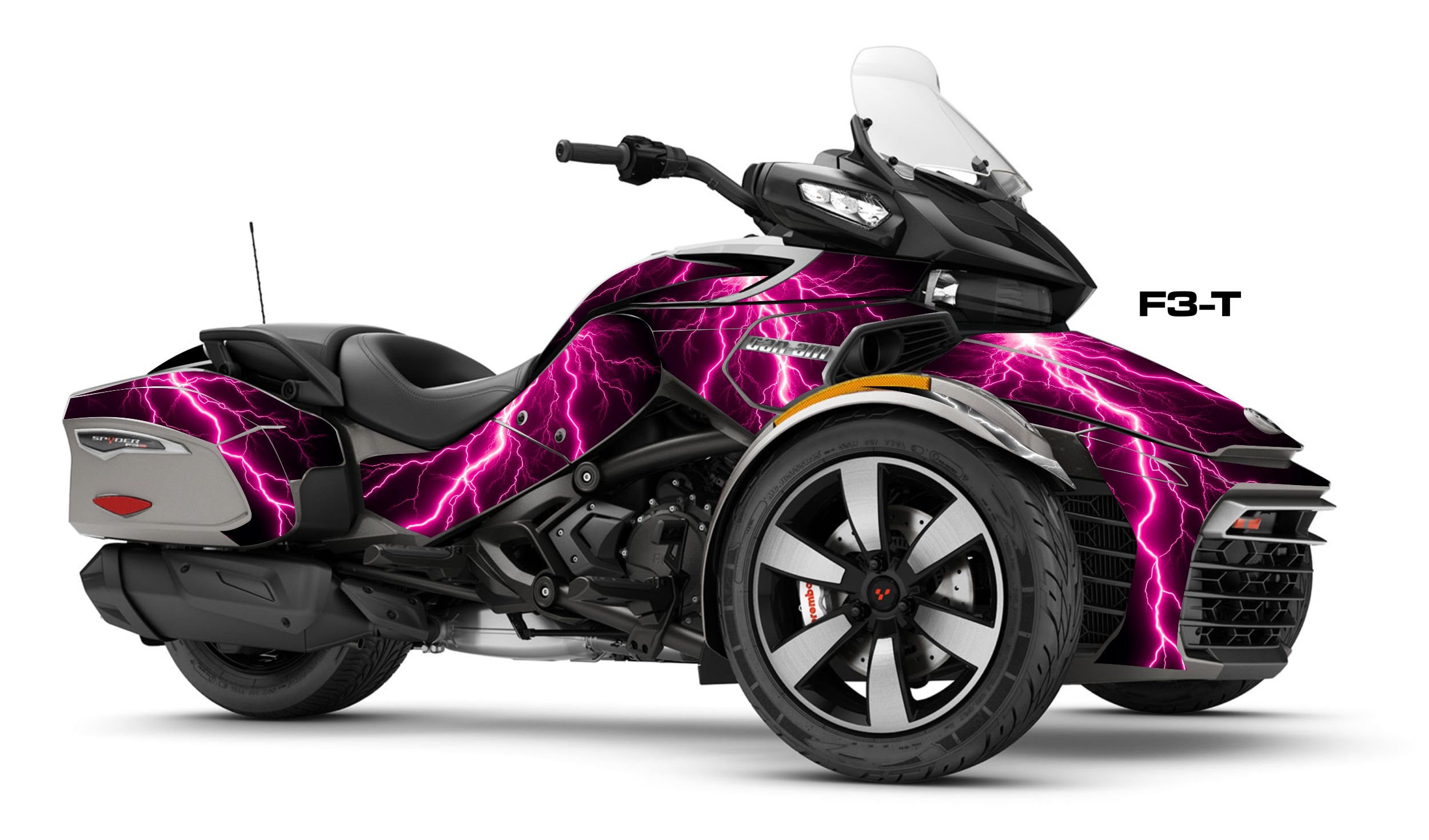 Can Am Spyder F3 T Graphic Wrap Decal Kit "lightning" - Etsy