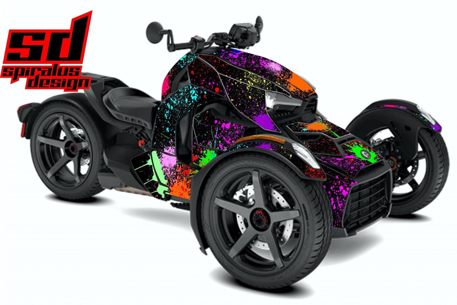 Can Am Ryker Sport Rally 600 900 Graphic Wrap Decal Kit "paint Splatter ...