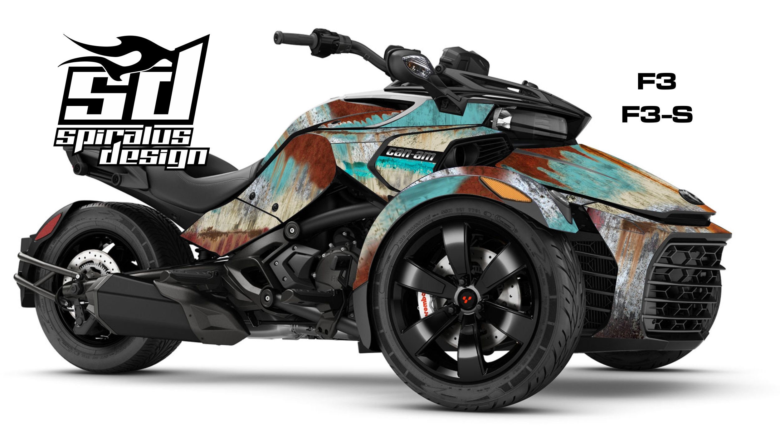 Can Am Spyder F3 F3S Decal Graphic Wrap Kit Rat Rod - Etsy