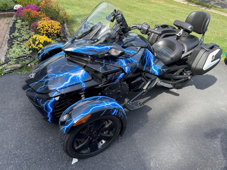 Can Am Spyder F3 F3S Decal Graphic Wrap Kit - Lightning - Etsy