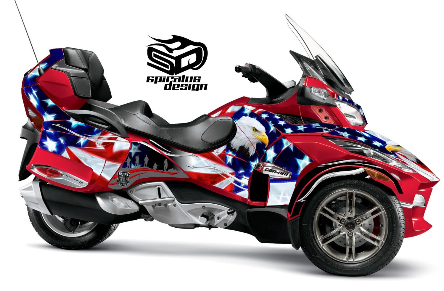 Can Am Spyder RT LTD Graphic Wrap Decal Kit USA Patriot 2010-2019 - Etsy
