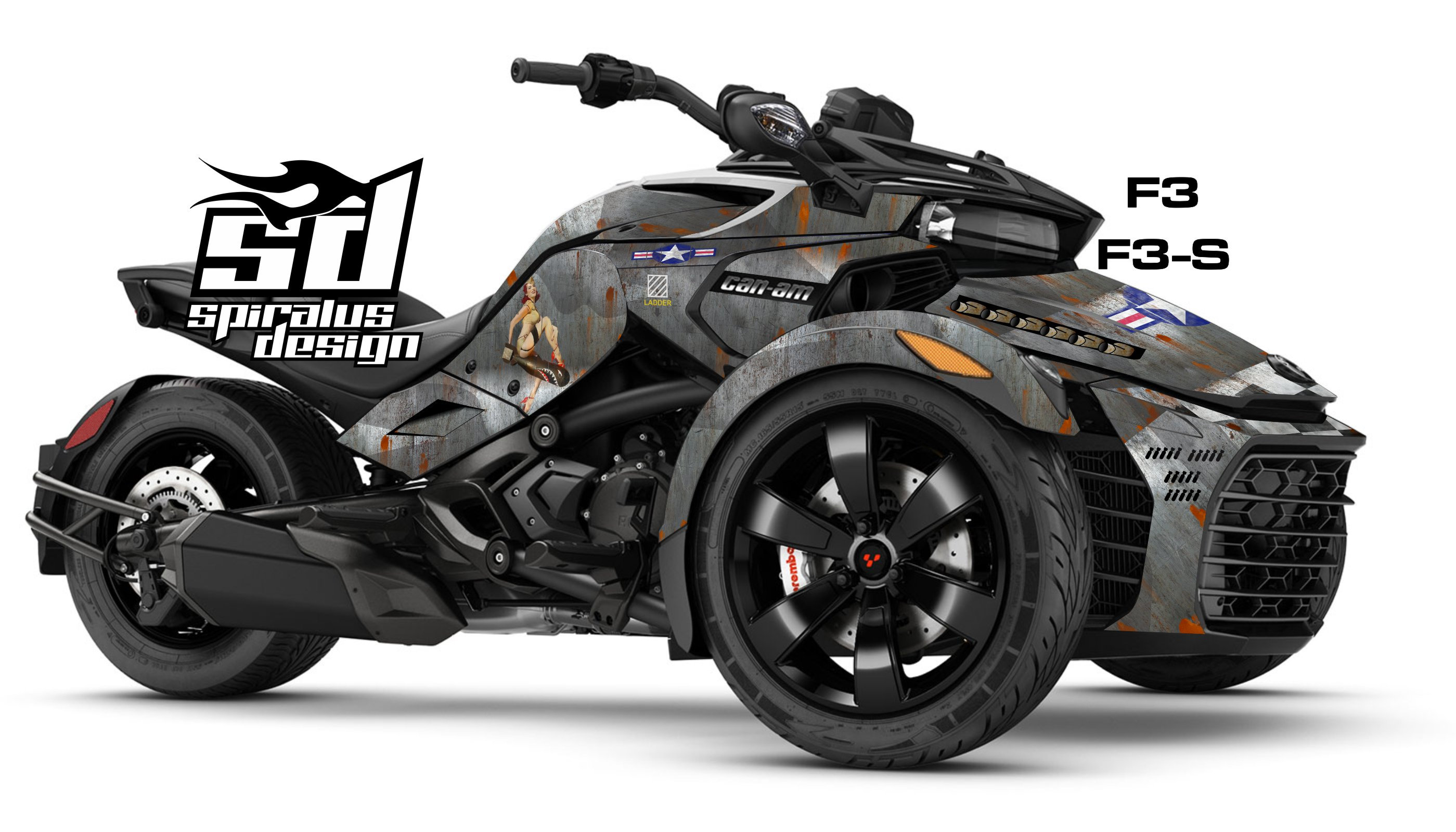 Can Am Spyder F3 F3S Graphic Wrap Decal Kit "ol Warbird Usaf" - Etsy